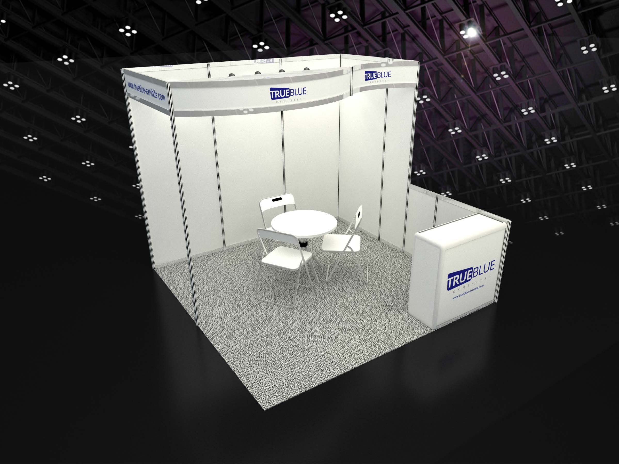Custom 10 x 10 trade show booths - TrueBlue Exhibits