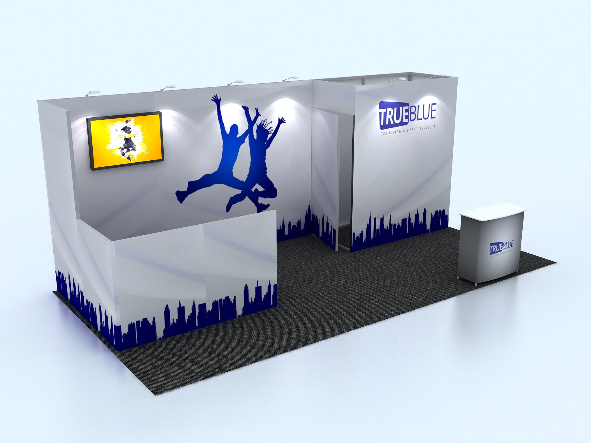 Galaxy Wind 10' x 20' ISC East Custom Trade Show Booth - TrueBlue Exhibits